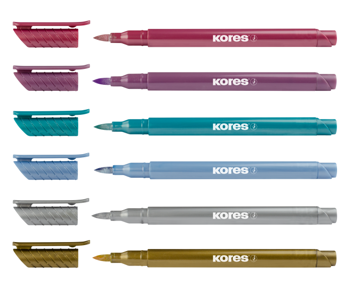 K-Marker Metálicos Style Punta Pincel - Kores CO